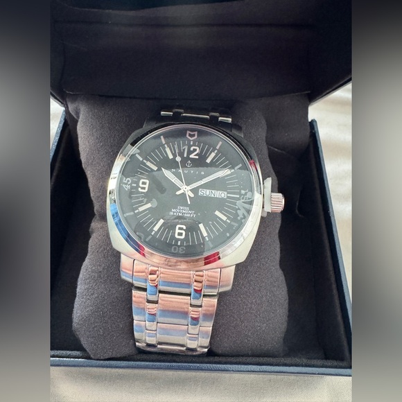 Nautis | Accessories | New Nautis Stealth Quartz Black Dial Mens Watch ...